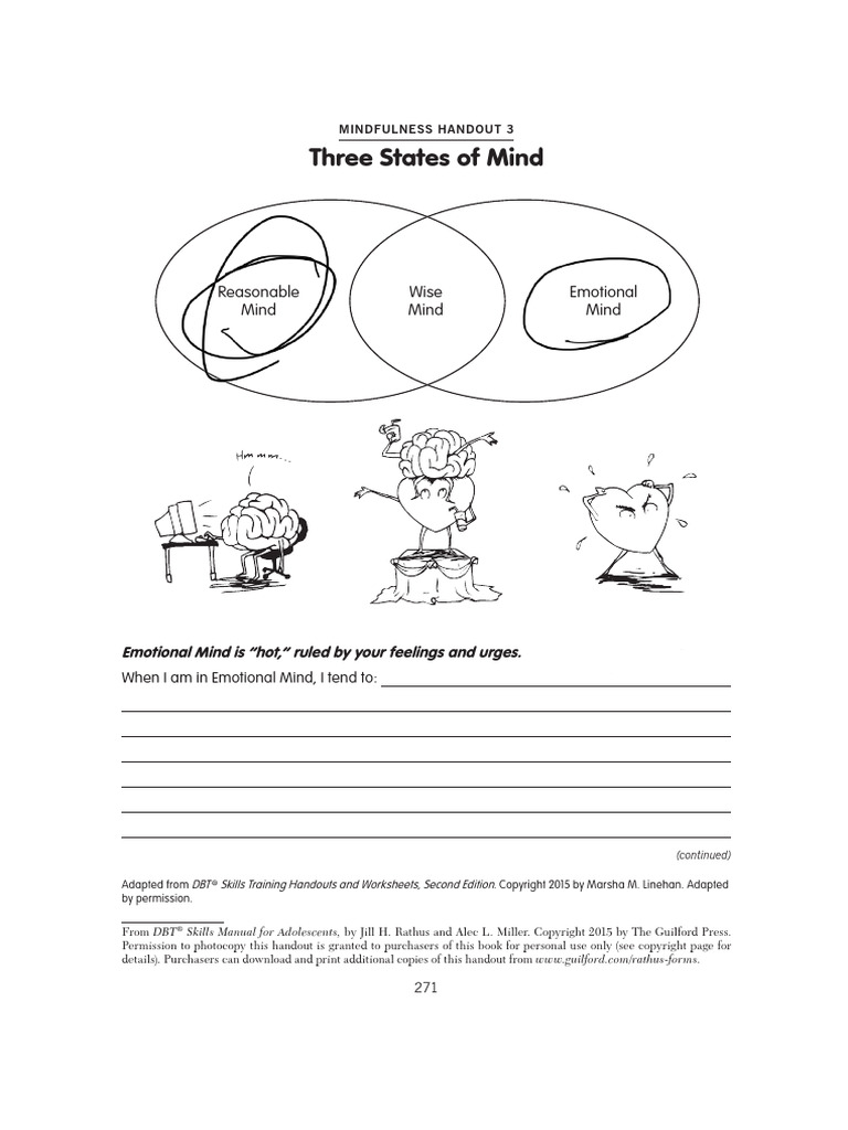Mindfulness Handout 3. Three States of Mind | PDF