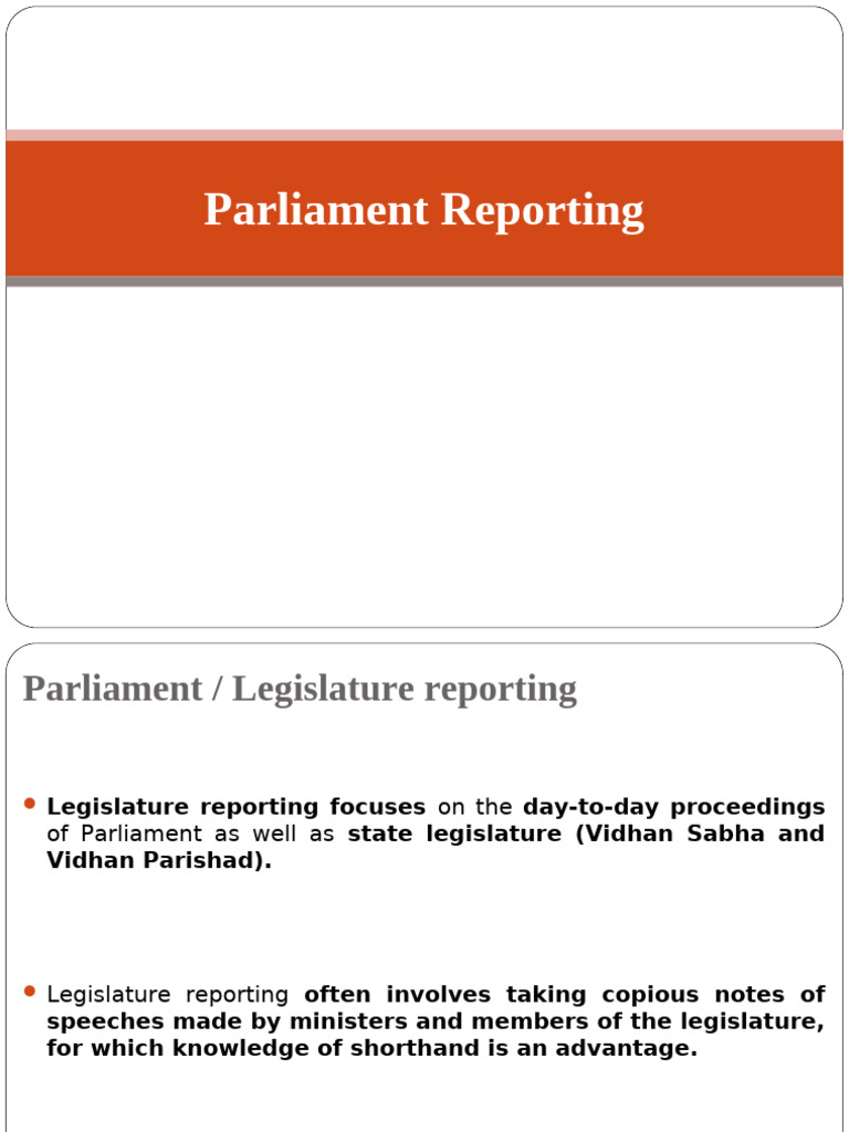 Understanding Indian Parliament Reporting | PDF | Constitutional Law ...