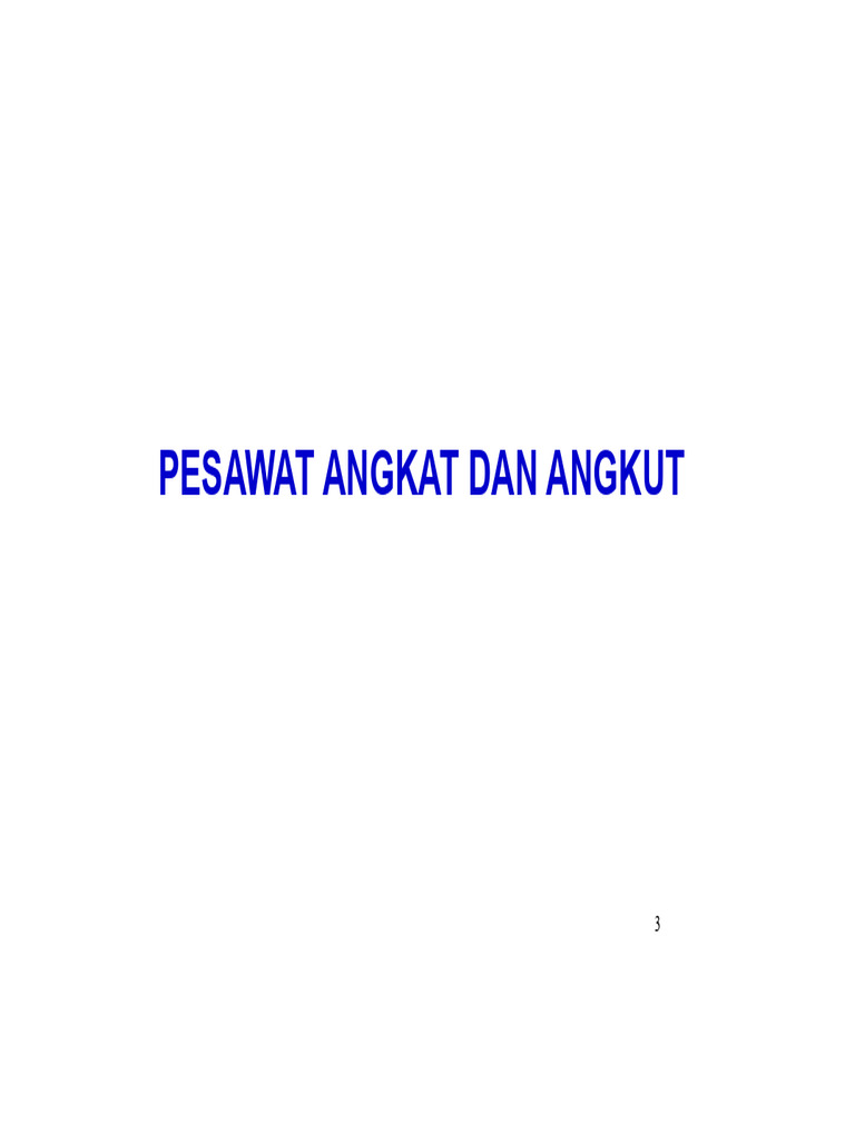 Pesawat Angkat Dan Angkut 3 | PDF
