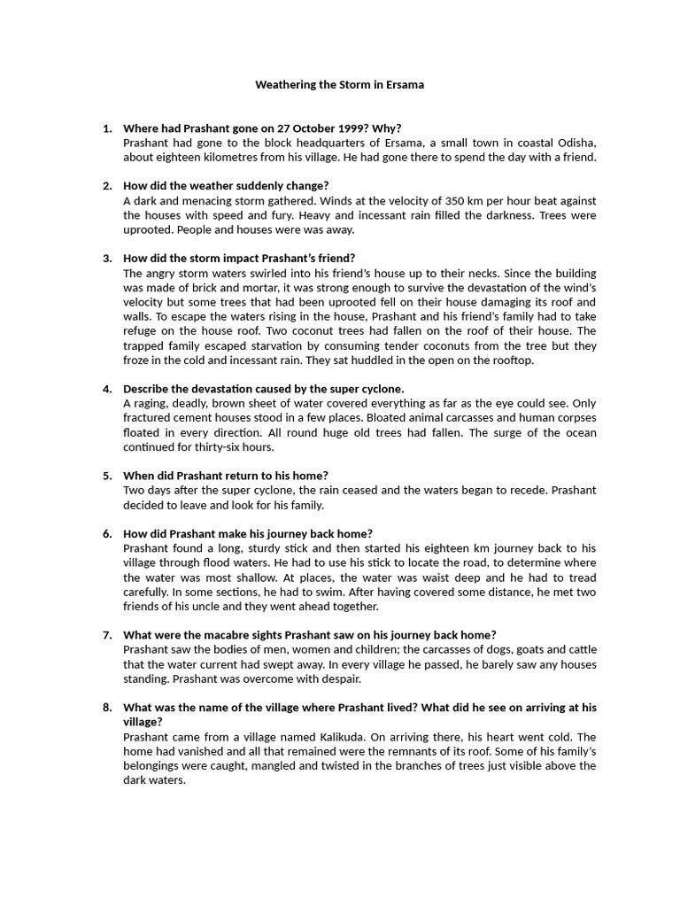 Weathering The Storm in Ersama | PDF | Storms | Natural Events