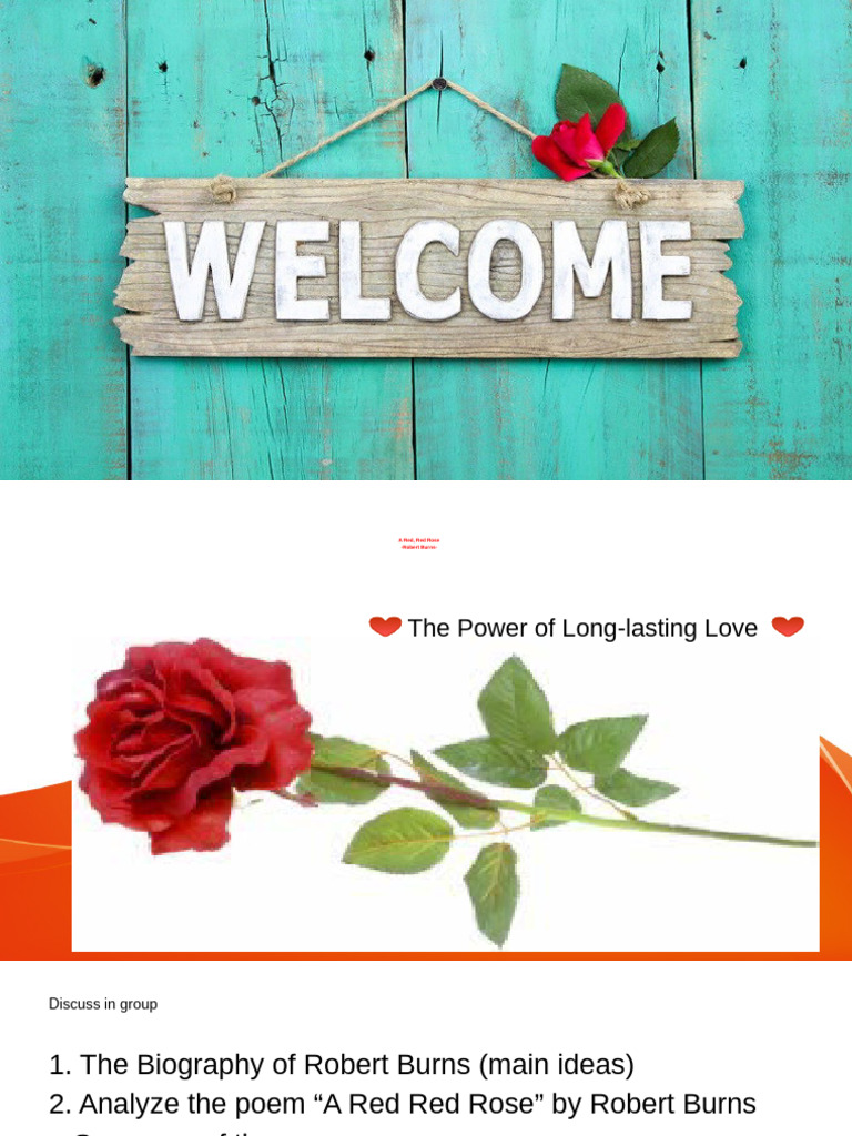 Analysis of "A Red, Red Rose" | PDF | Poetry