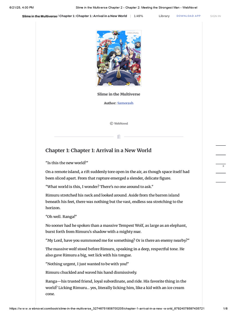 Slime in The Multiverse Chapter1 - Chapter 2 - WebNovel | PDF