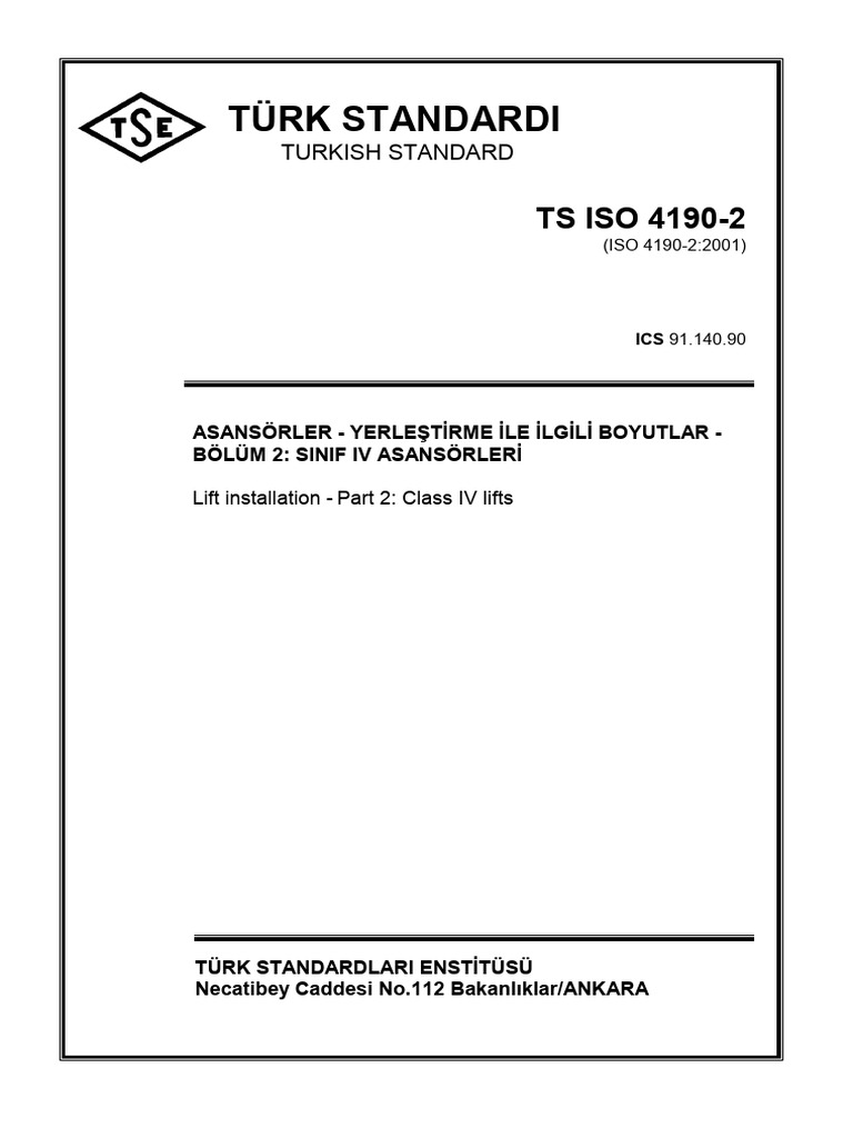 TS Iso 4190-2 | PDF