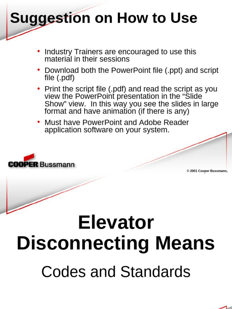 Pres14 - Elevator Codes and Standards 2-02 | PDF | Relay | Elevator