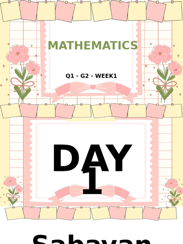 Week1 Mathematics (Tagalog) | PDF