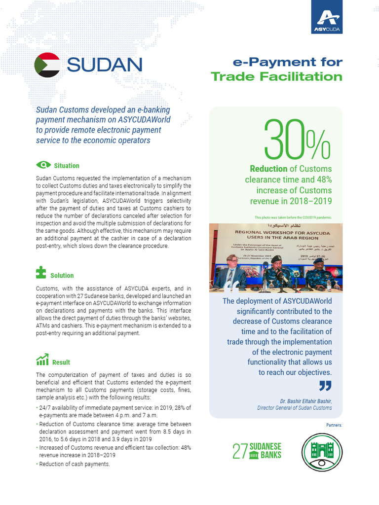 Sudan Customs e-Payment System Success | PDF | Customs | Sudan