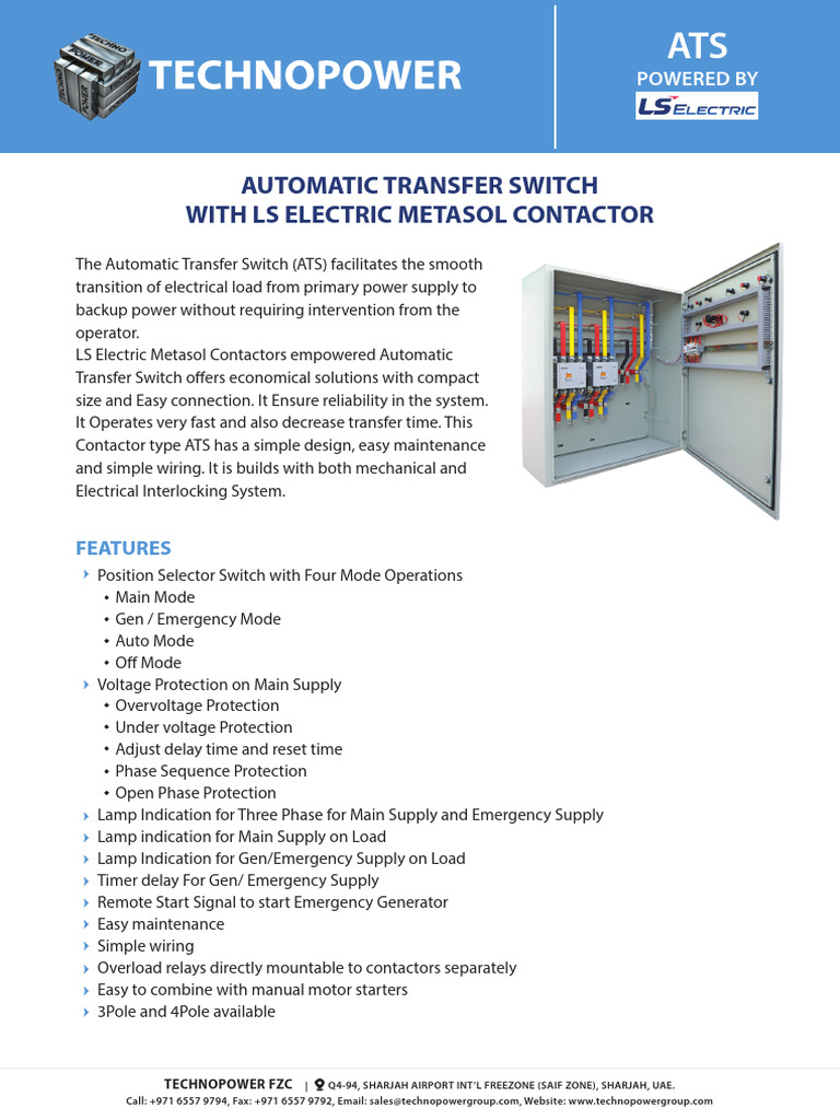 LS Ats Datasheet Design 2024-1 | PDF | Switch | Mains Electricity