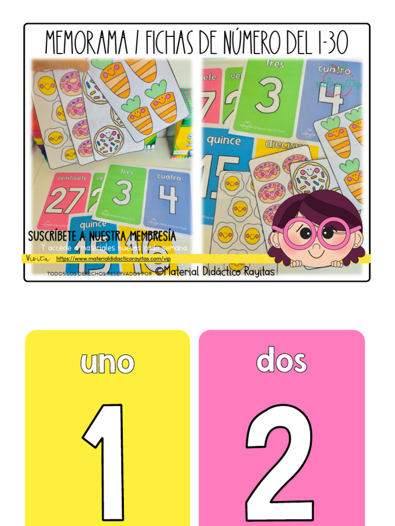 Memorama numeros del 1 al 30 | PDF