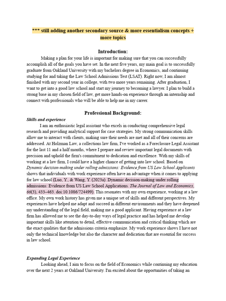 Kristina Dedvukaj Draft #1 | PDF | Disciplines | Personal Development