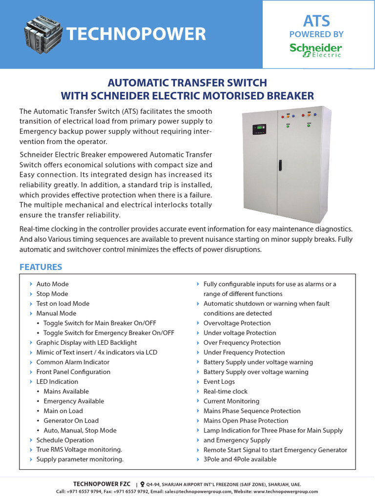 Schneider ATS Catalogue Overview | PDF | Mains Electricity ...