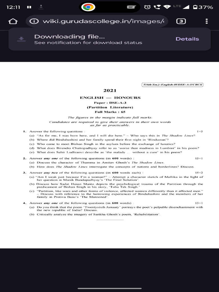 Dse A3 Question Paper | PDF