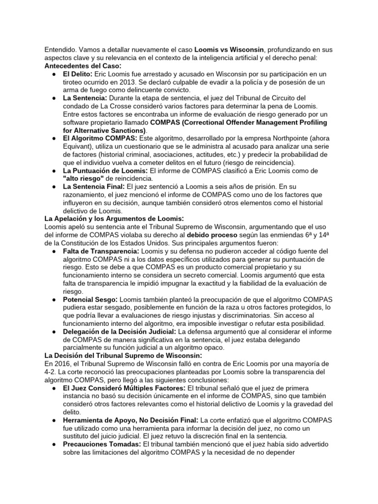 Loomis Vs Wisconsin | PDF | Inteligencia artificial | Inteligencia (IA ...