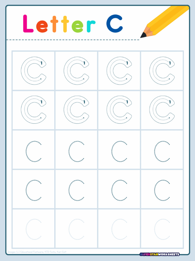 Traceable Letter C Uppercase | PDF