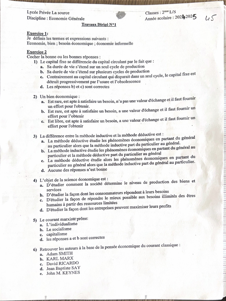 Lycée Privée La Source | PDF