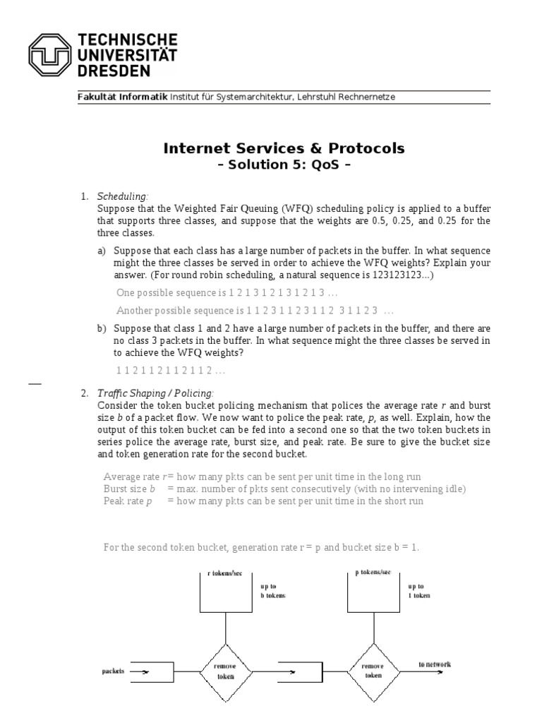 Internet Services & Protocols: - Solution 5: Qos | PDF | Quality Of ...