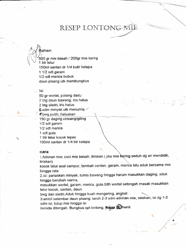 Lontong Mie | PDF