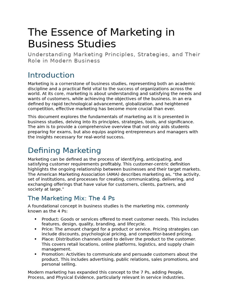 Marketing Principles and Strategies Explained | PDF | Marketing | Pricing