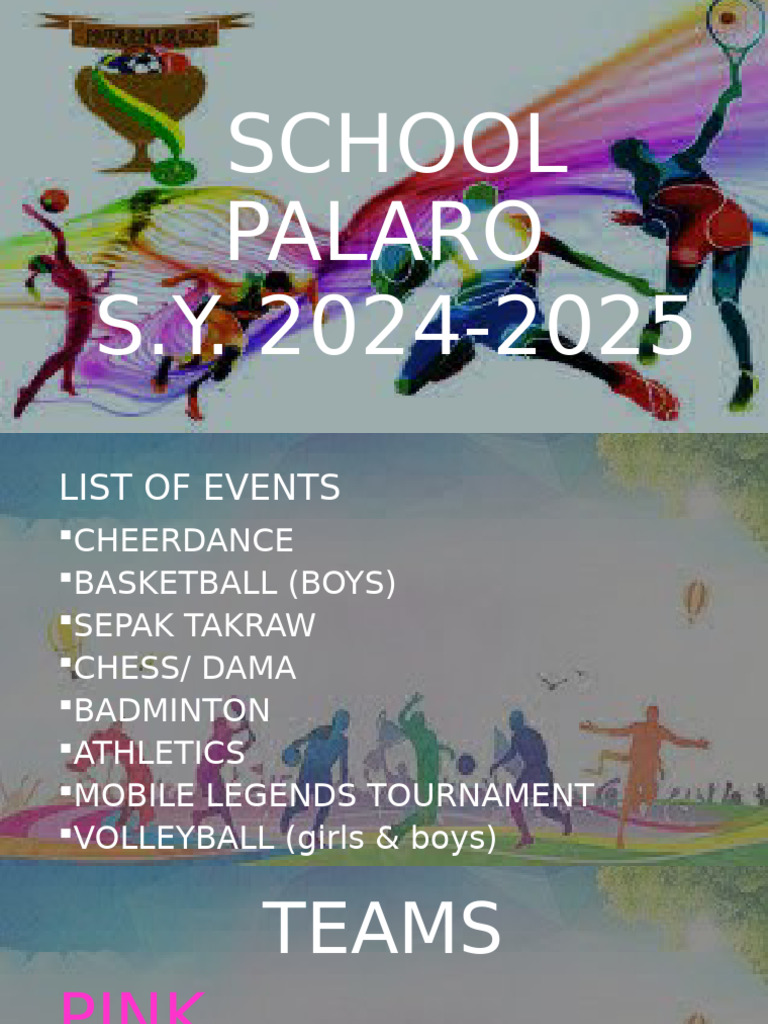 Palaro 2024-2025 Event Schedule | PDF