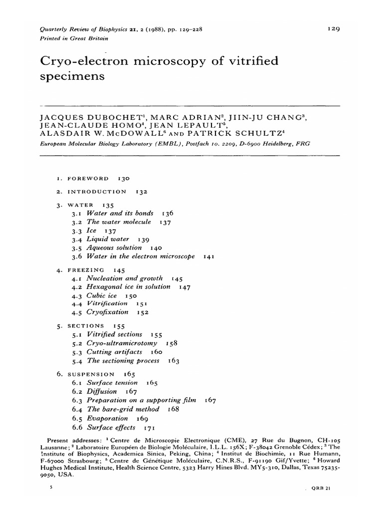 Dubochet 1988 | PDF | Intermolecular Force | Chemical Bond