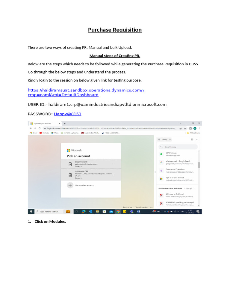 Purchase Requisition Sop | PDF | Computing Platforms | Operating System Families