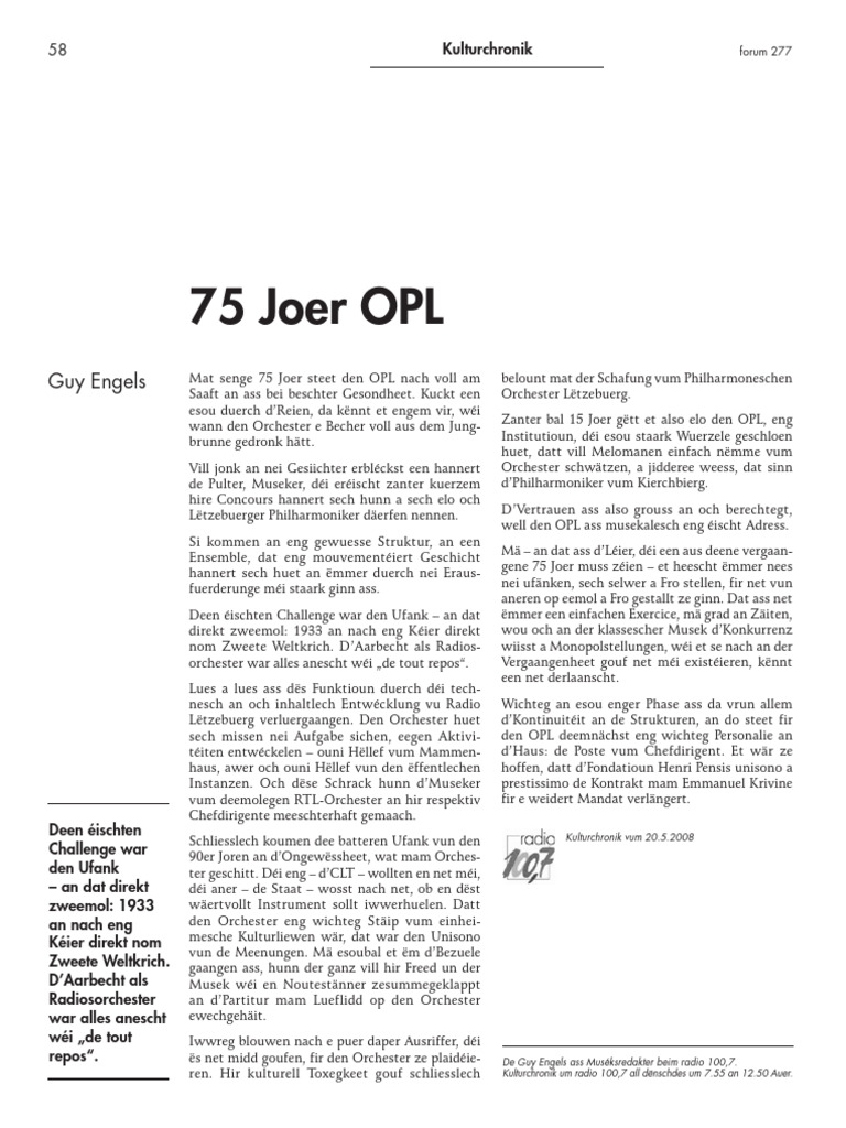 75 Joer OPL | PDF