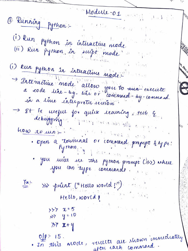 Python Module 1 | PDF