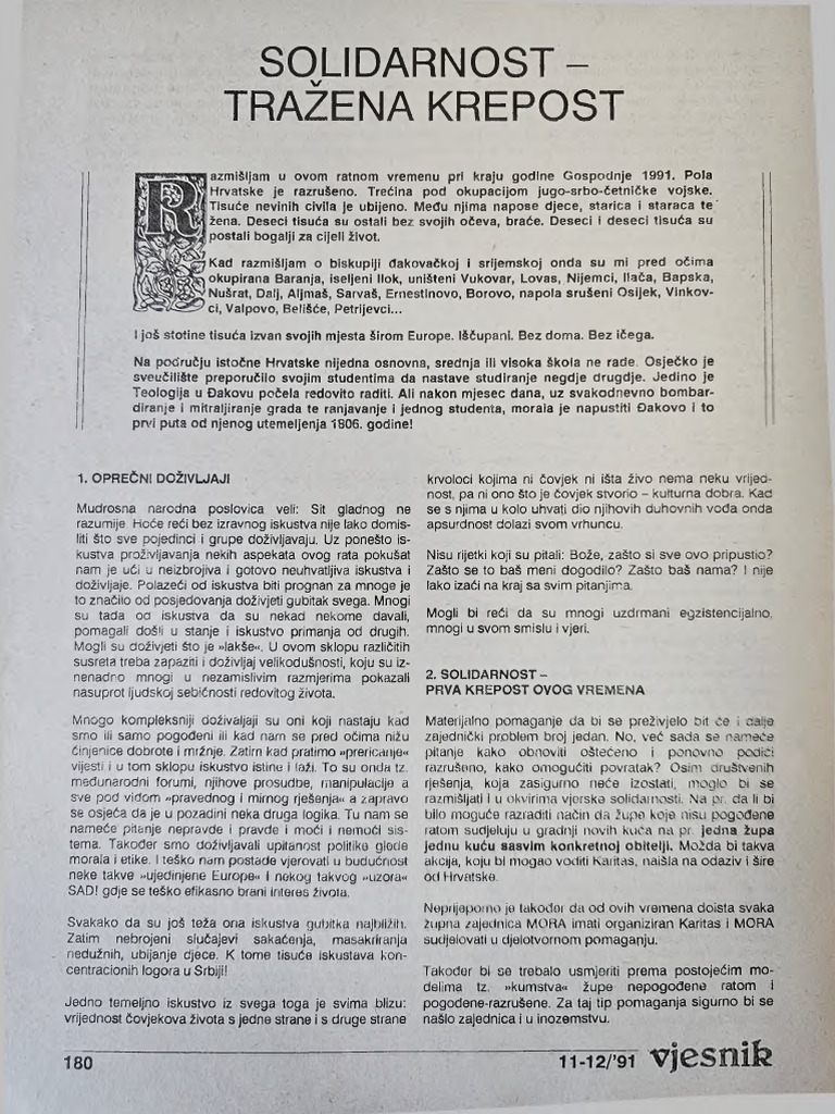 Solidarnost-Tražena Krepost | PDF