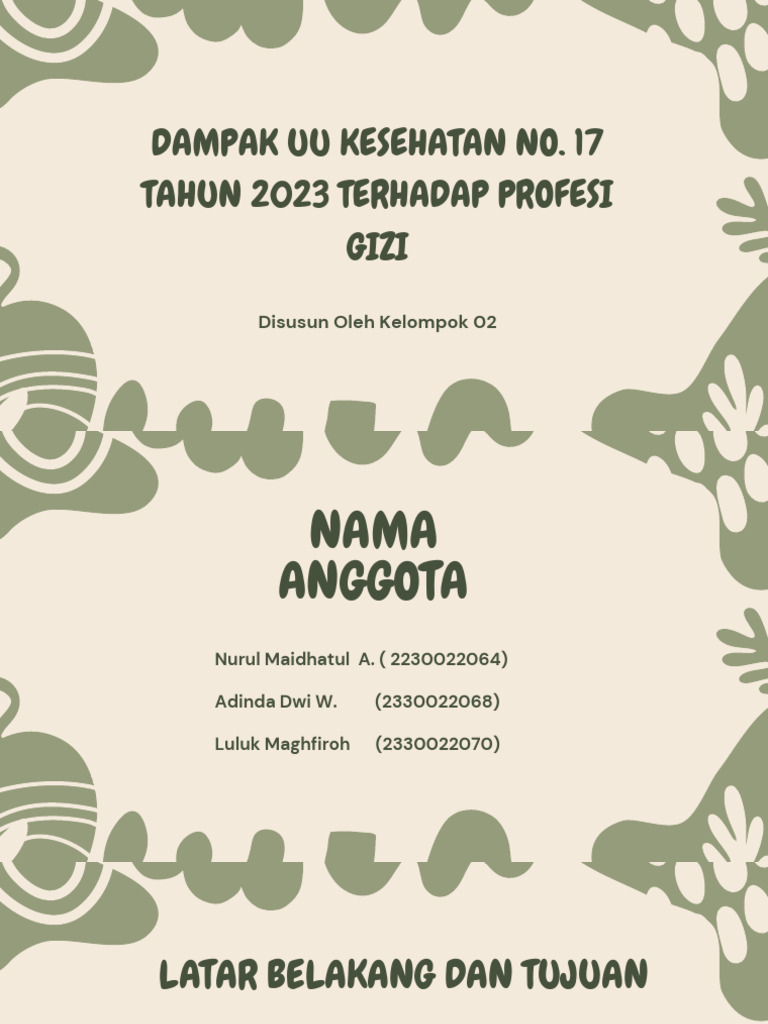 KEL 02 - Etika Profesi Gizi - UU Kesehatan | PDF