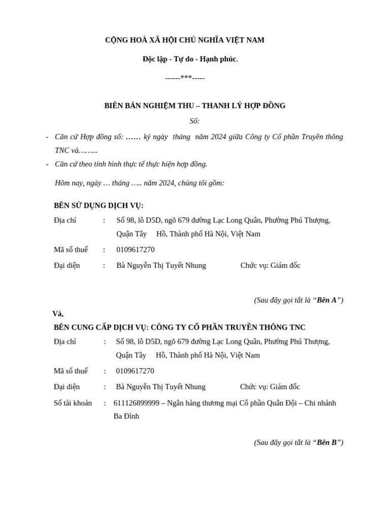 BBTL-Mẫu (1) | PDF