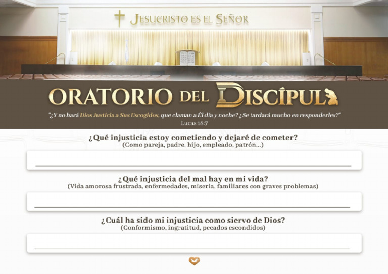 Oratorio Del Disipulado | PDF