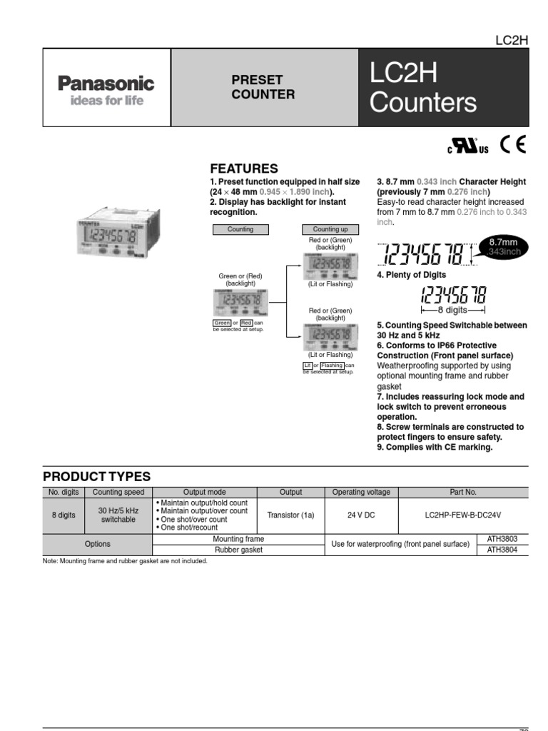 Lc2H Counters: Preset Counter | PDF | Power Supply | Bipolar Junction ...