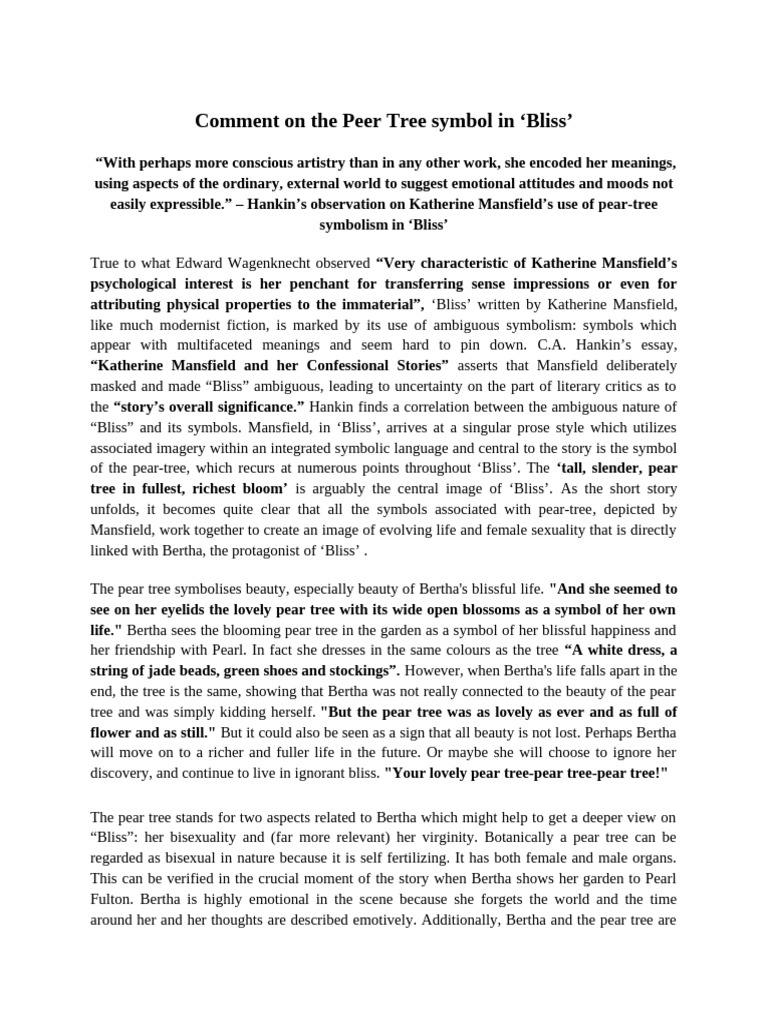 Comment On The Peer Tree Symbol in Bliss' | PDF