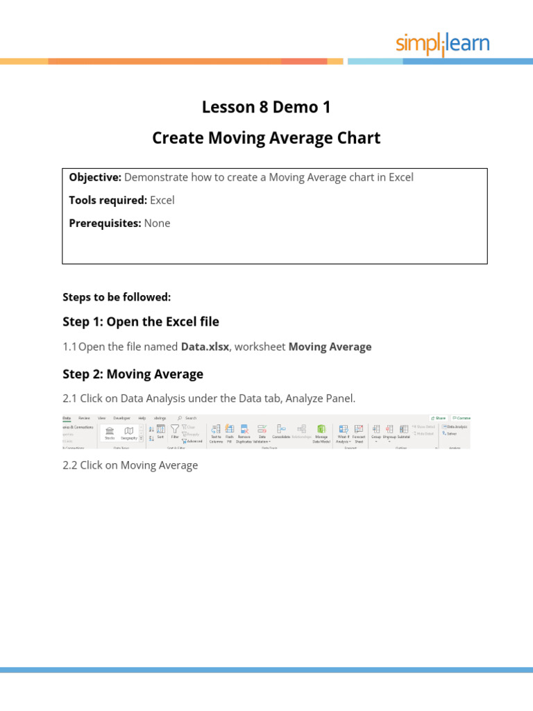 01 - Create Moving Average Chart | PDF