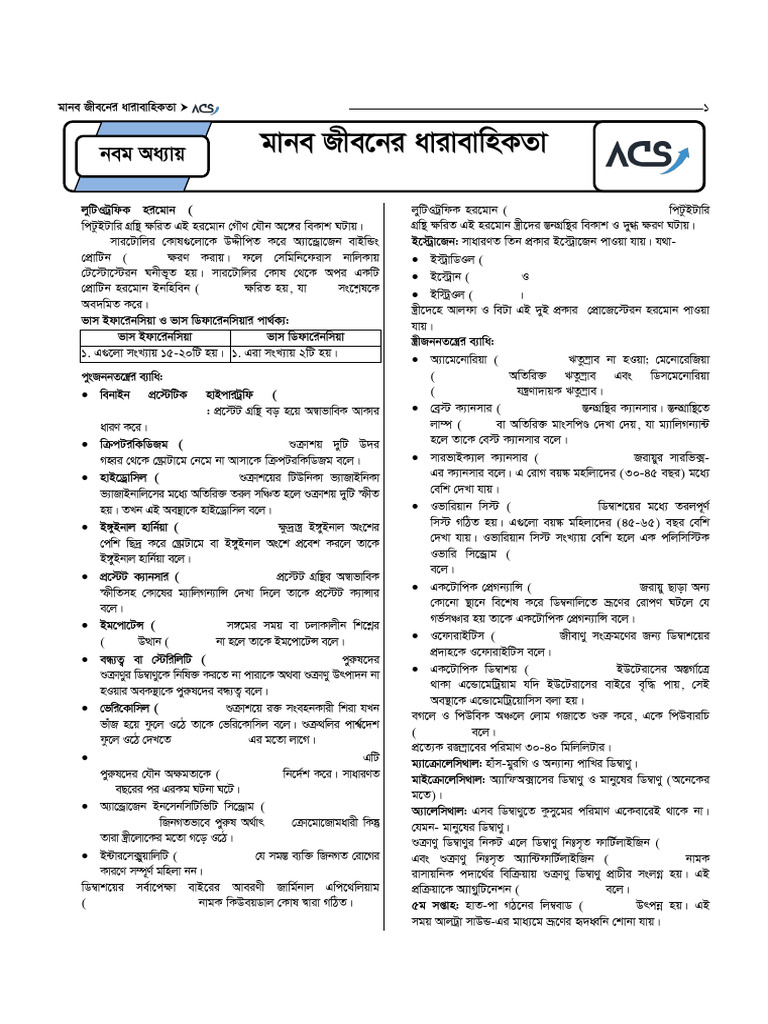 Continuity of Human Life | PDF | Sexual Health | Reproduction