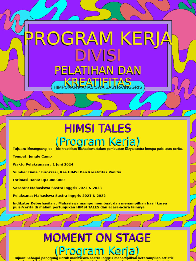 Proker Divisi Pentas 2023-2024 | PDF