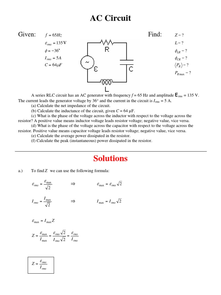 Ac Circuit | PDF