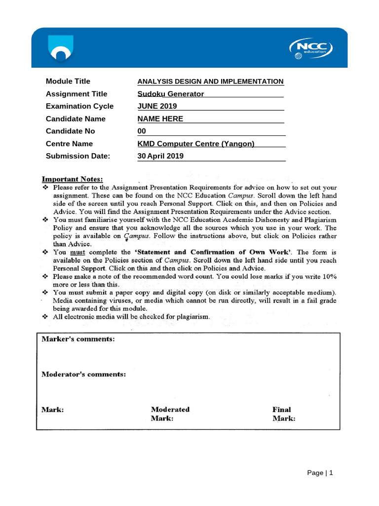 ADI JUNE 2019 Assignment Template | PDF | Use Case | Computing