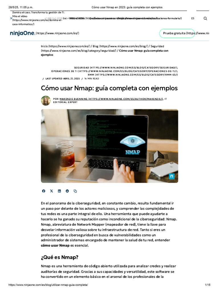 Cómo Usar Nmap en 2023 - Guía Completa Con Ejemplos | PDF | Protocolo ...