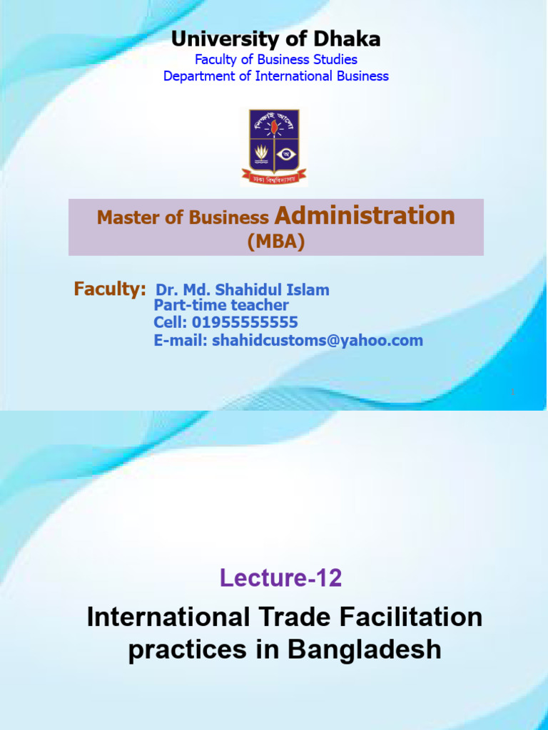 Lec 12 Du Mba Ib 516 Itf L | PDF | Offer And Acceptance | Consideration