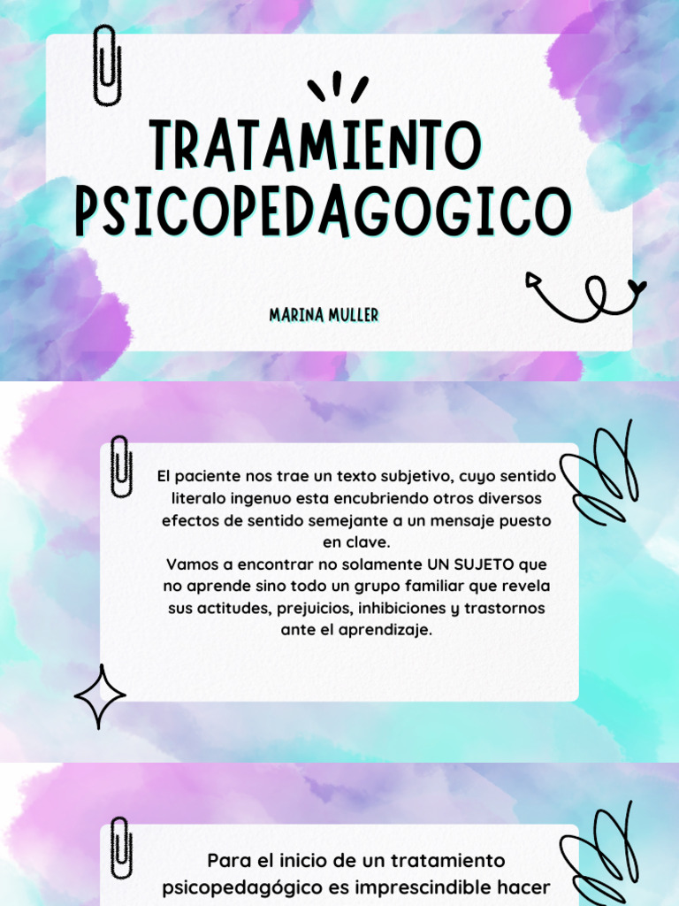 Tratamiento Psicopedagógico Efectivo | PDF | Aprendizaje | Conocimiento
