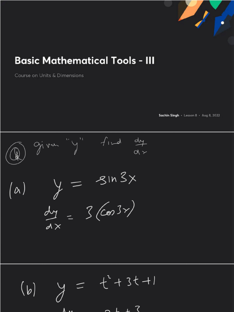 Basic Mathematical Tools III With Anno | PDF