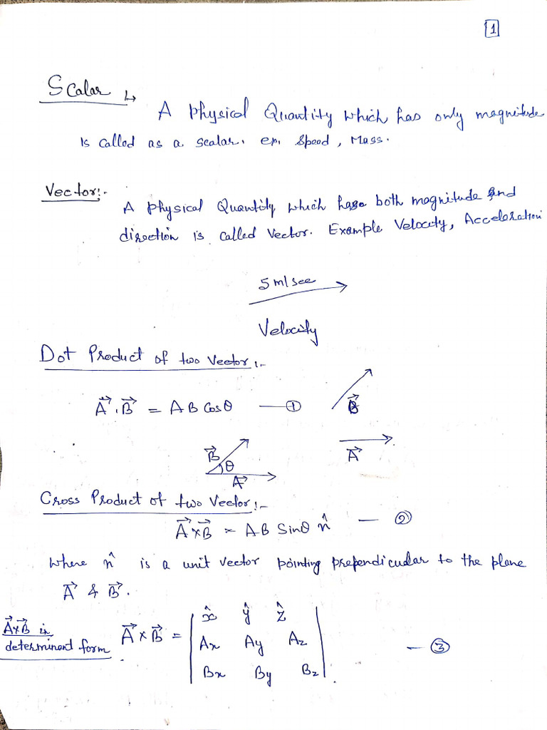Vector Calculus Notes | PDF