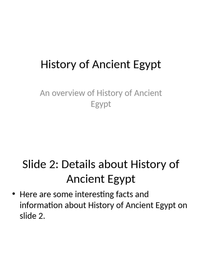 Ancient Egypt History Unique | PDF