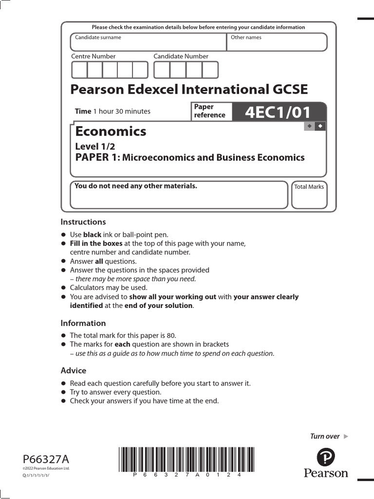 This Is A Sample of IGCSE Exam Paper Idk | PDF | Economies Of Scale ...