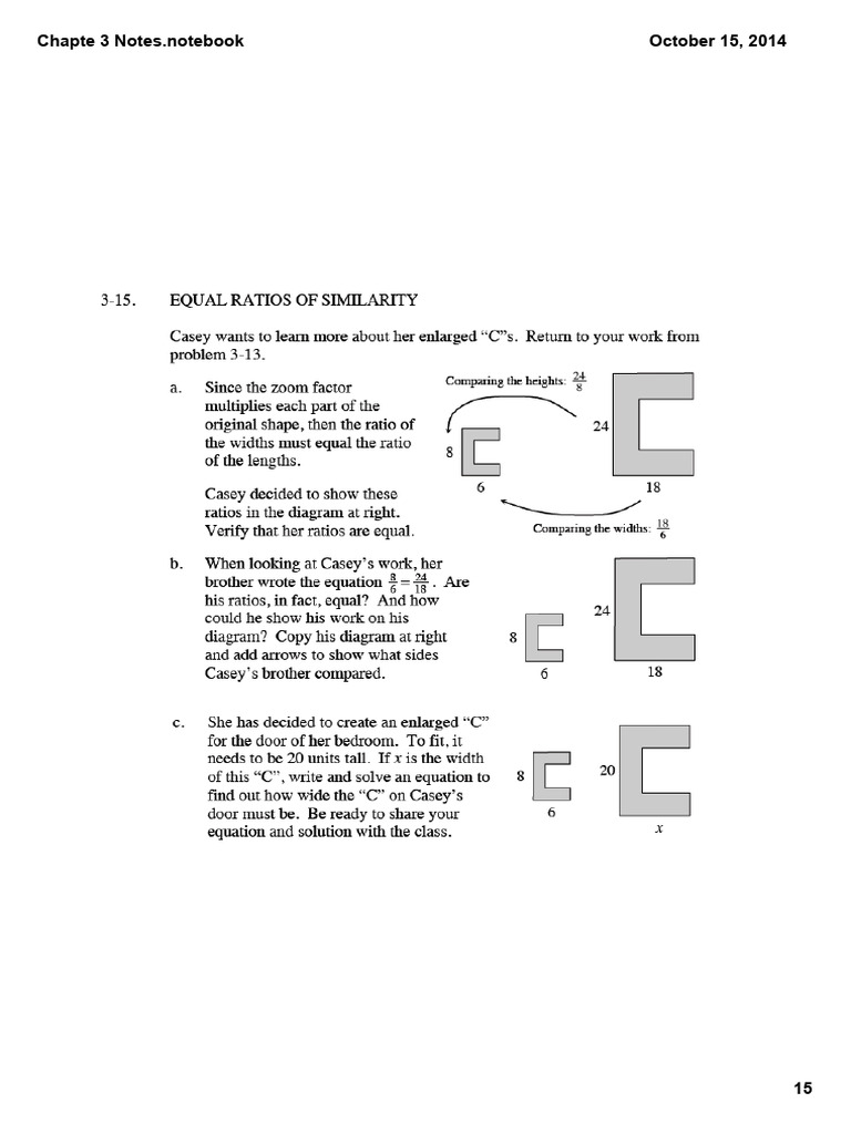 CPM Algebra1 Chapter 3 Notes 15 | PDF