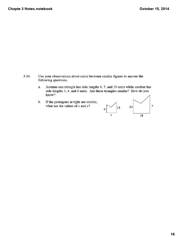 CPM Algebra1 Chapter 3 Notes 16 | PDF