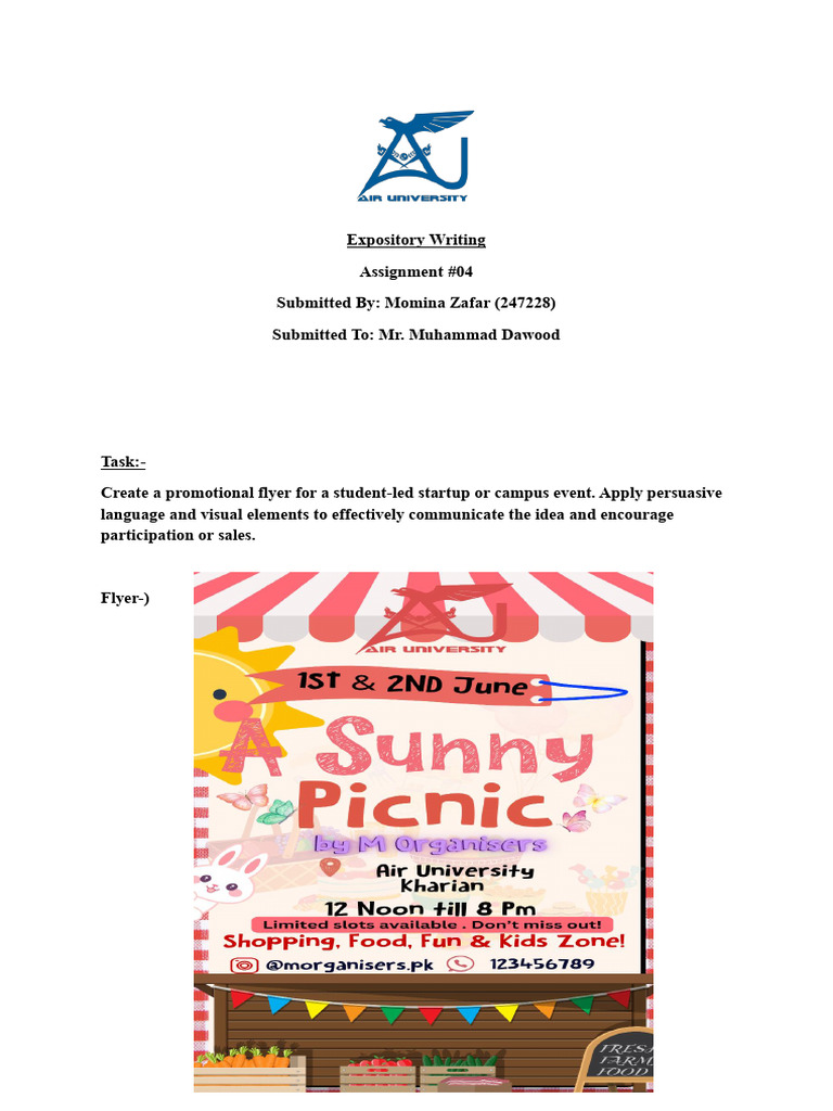 Expository Writing Assignment | PDF