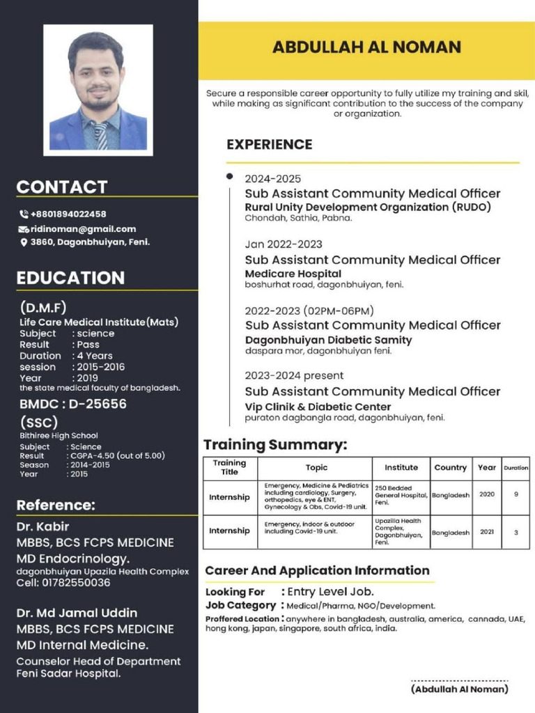 Abdullah Al Noman CV | PDF