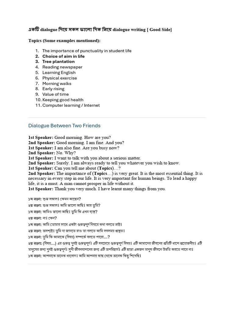 Class Nine-Dialogue Shortcut | PDF