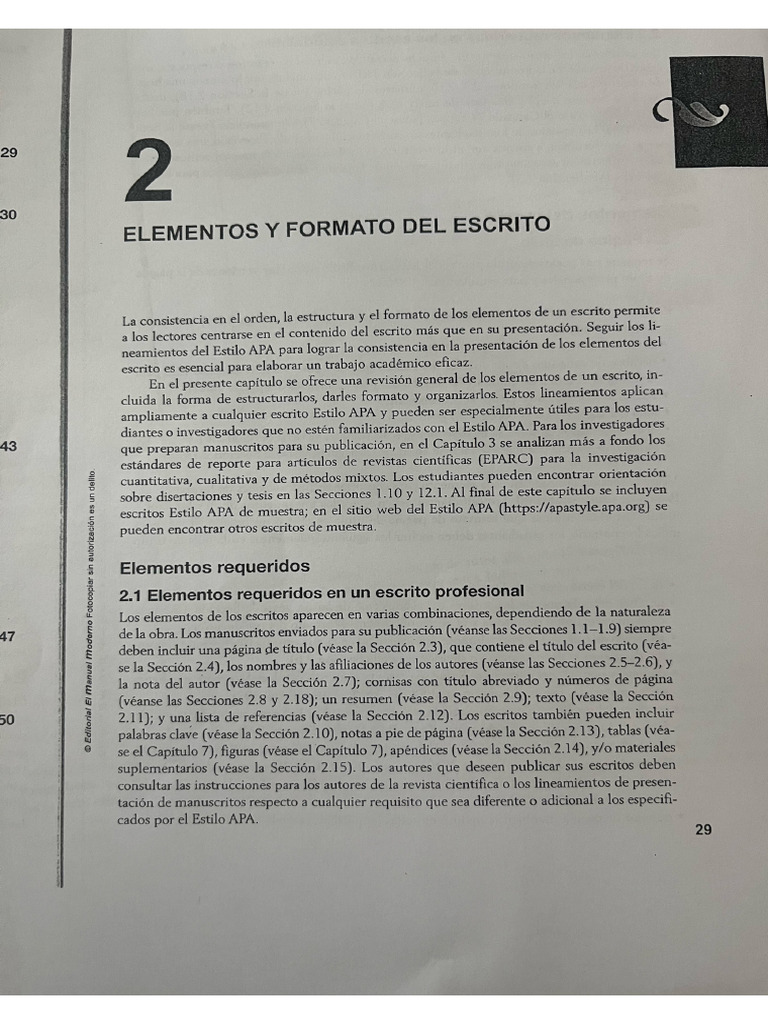 Capítulo 2 APA Formato de Un Escrito Formal | PDF